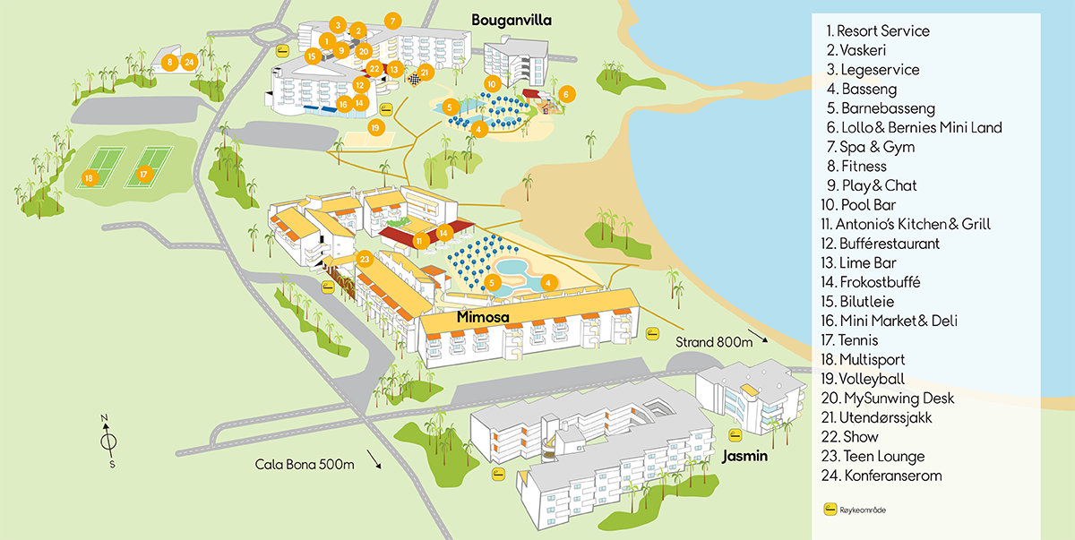Cala Bona Hotel Map